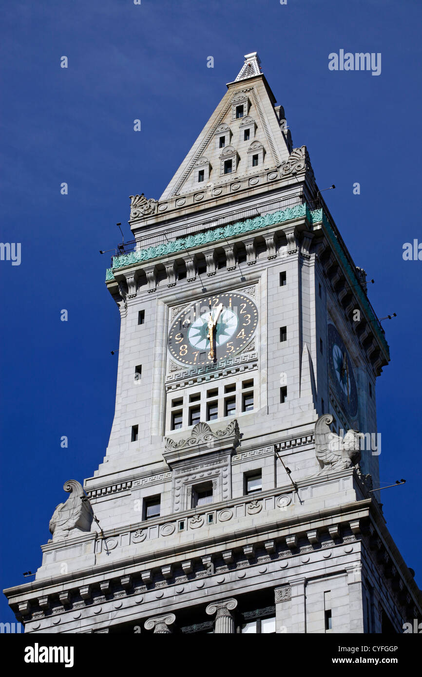 Custom House Tower and clock, Boston, Massachusetts, America Stock ...
