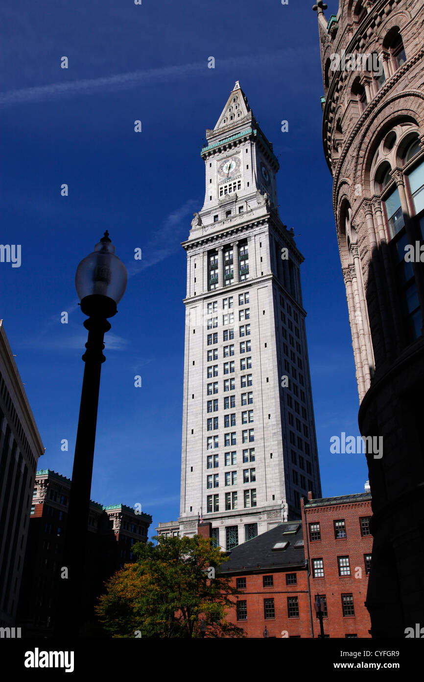 Custom House Tower and clock, Boston, Massachusetts, America Stock ...