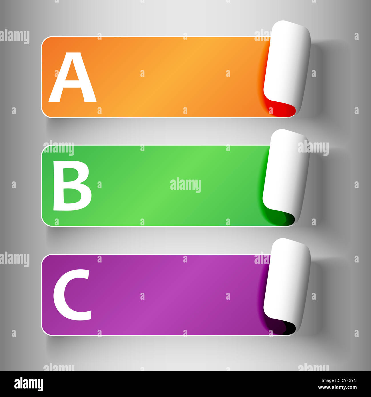 Peeling labels with letters Stock Photo - Alamy