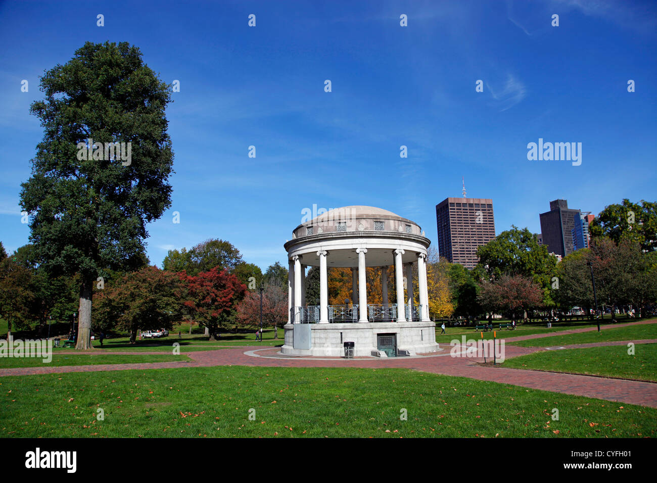 Parkman Bandstand in the park on Boston Common, Boston, Massachusetts ...