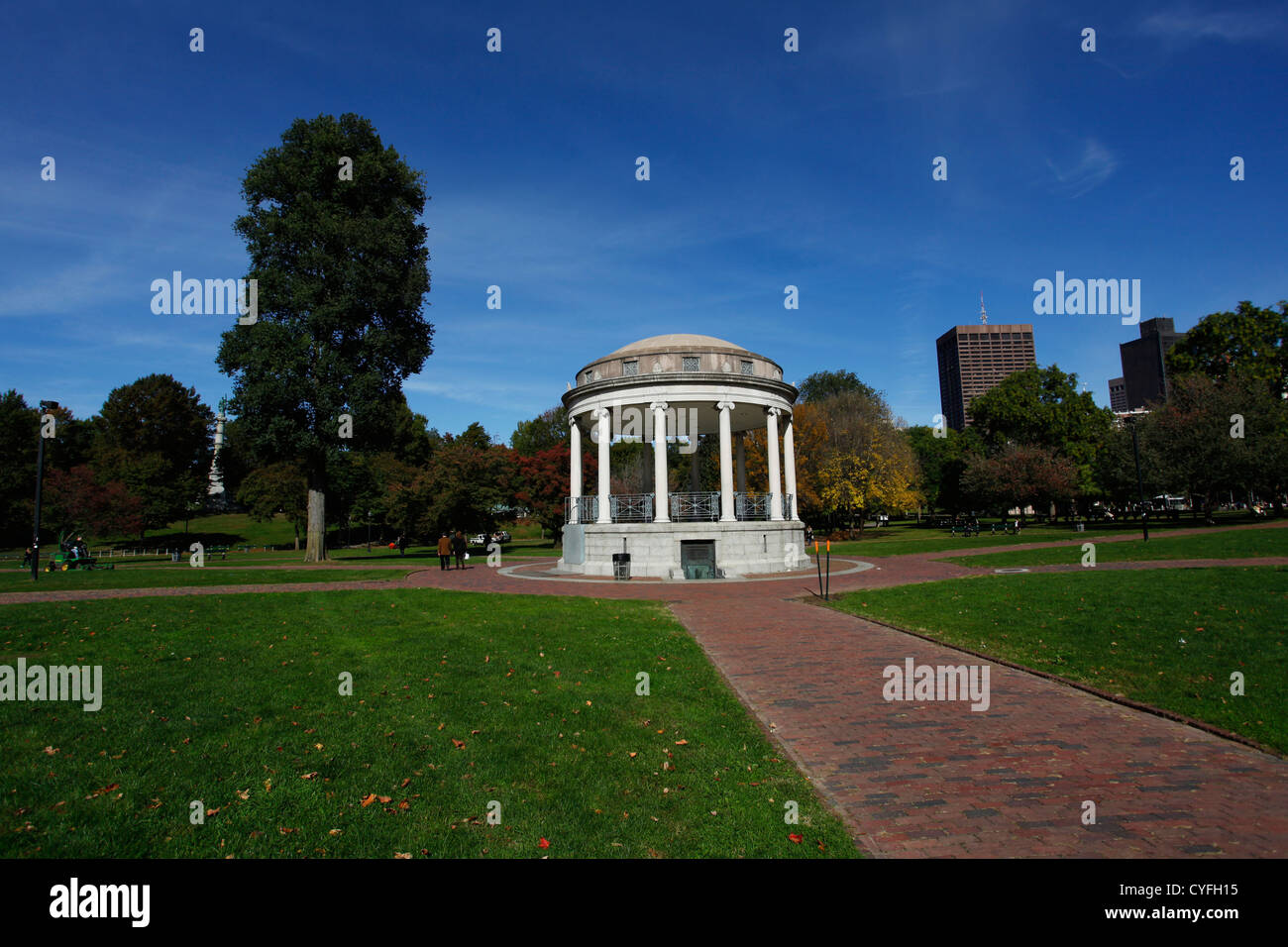 Parkman Bandstand in the park on Boston Common, Boston, Massachusetts ...