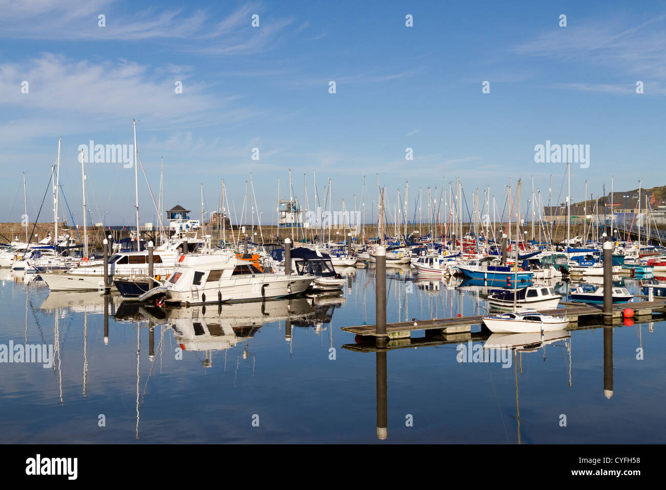 Harbour and waterfront in Whitehaven Cumbria Stock Photo - Alamy