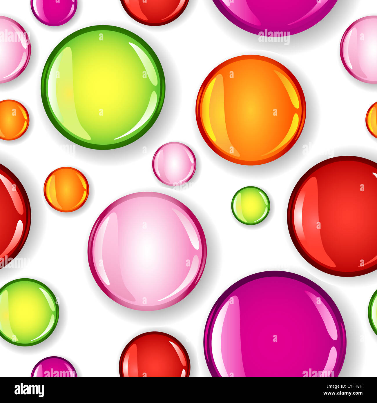 Seamless pattern made of colorful bubbles with shadow Stock Photo - Alamy