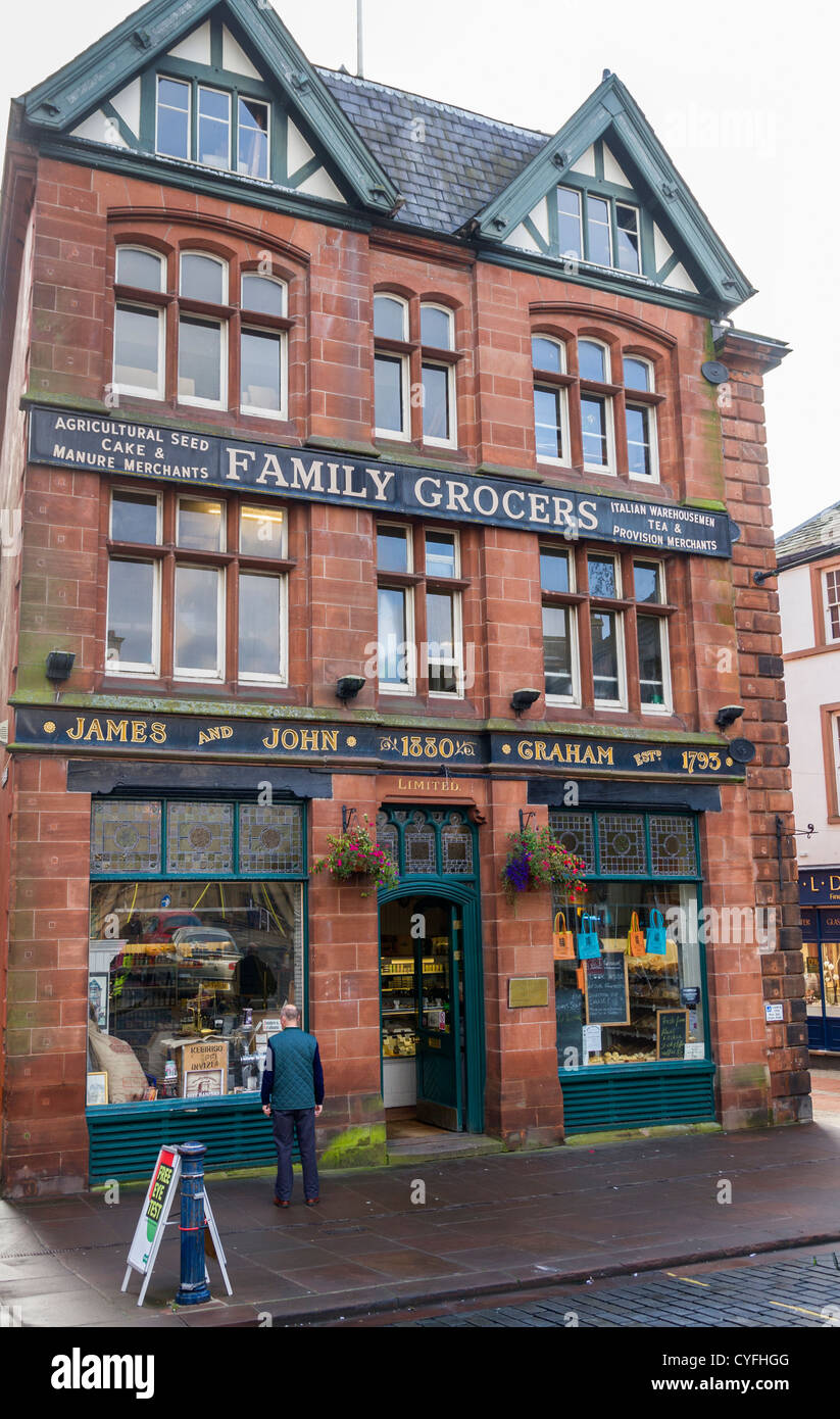 An independent grocers shop in Penrith Cumbria Stock Photo - Alamy