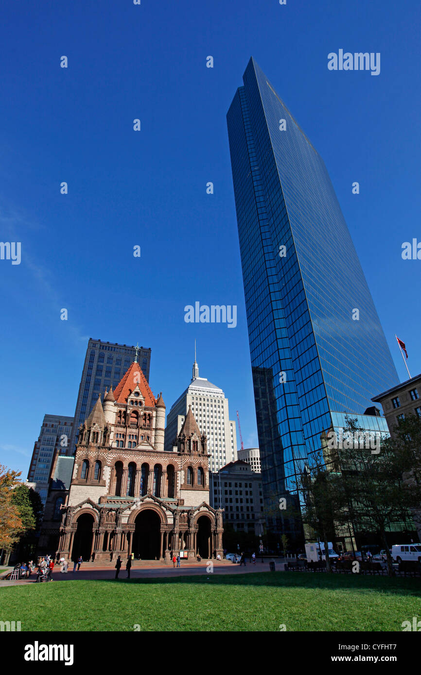 Trinity Church in Copley Square, Boston, Massachusetts, America Stock ...