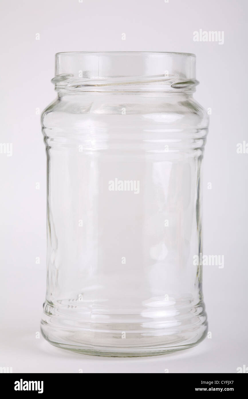 Close up of a small jam jar isolated on white background Stock Photo ...