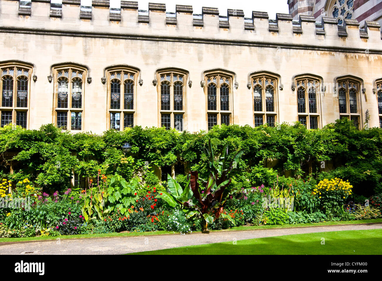 Balliol College Front Quadrangle gardens and chapel Oxford Oxfordshire ...