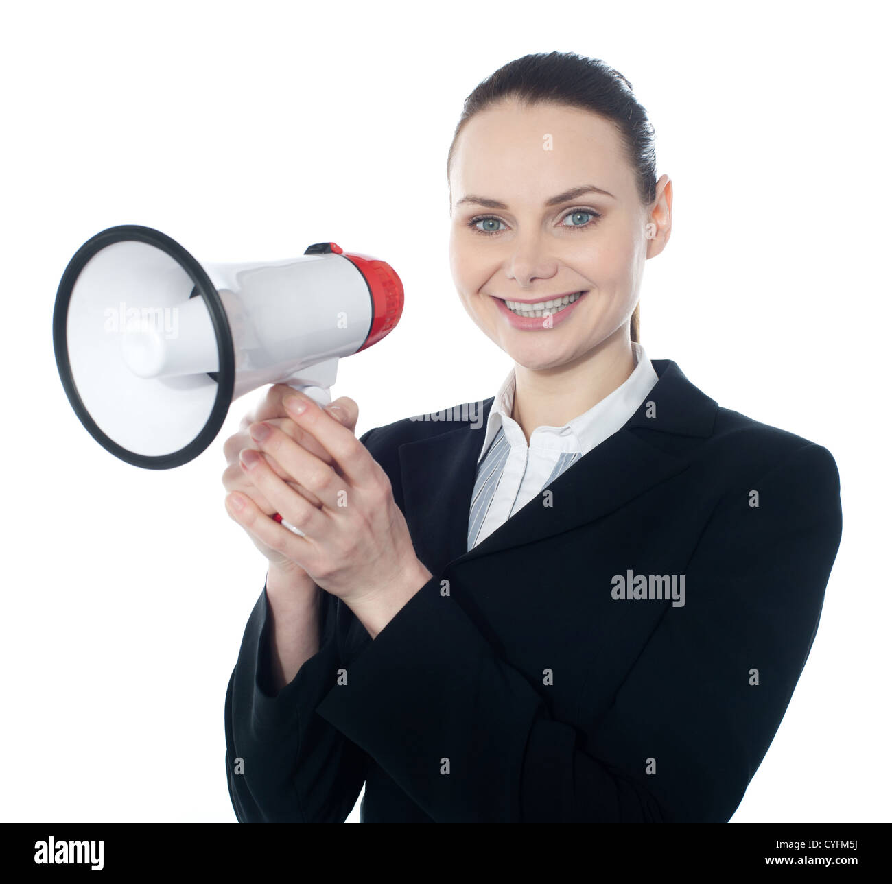 On megaphone hi-res stock photography and images - Alamy
