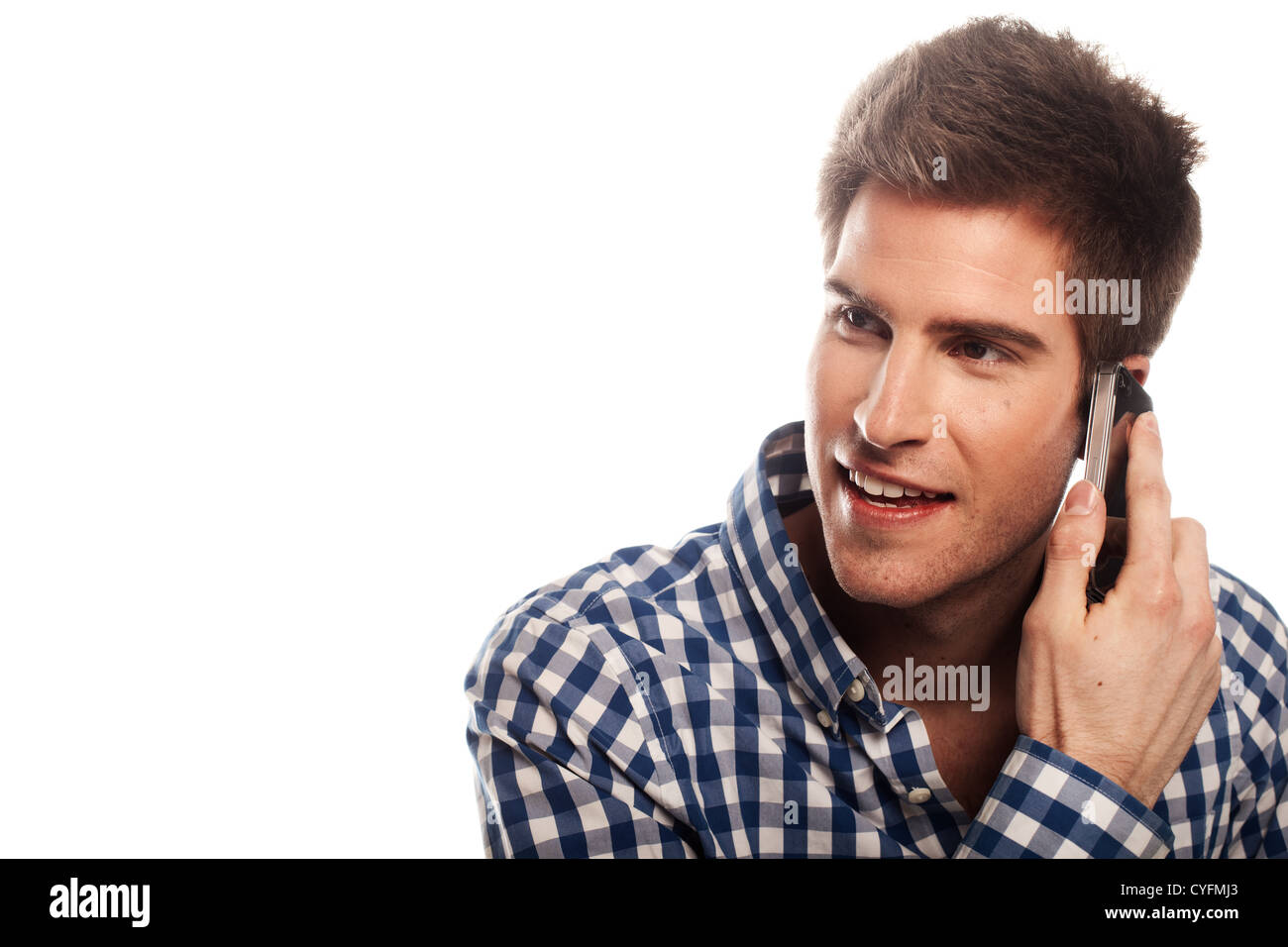 handsome male on his phone Stock Photo - Alamy