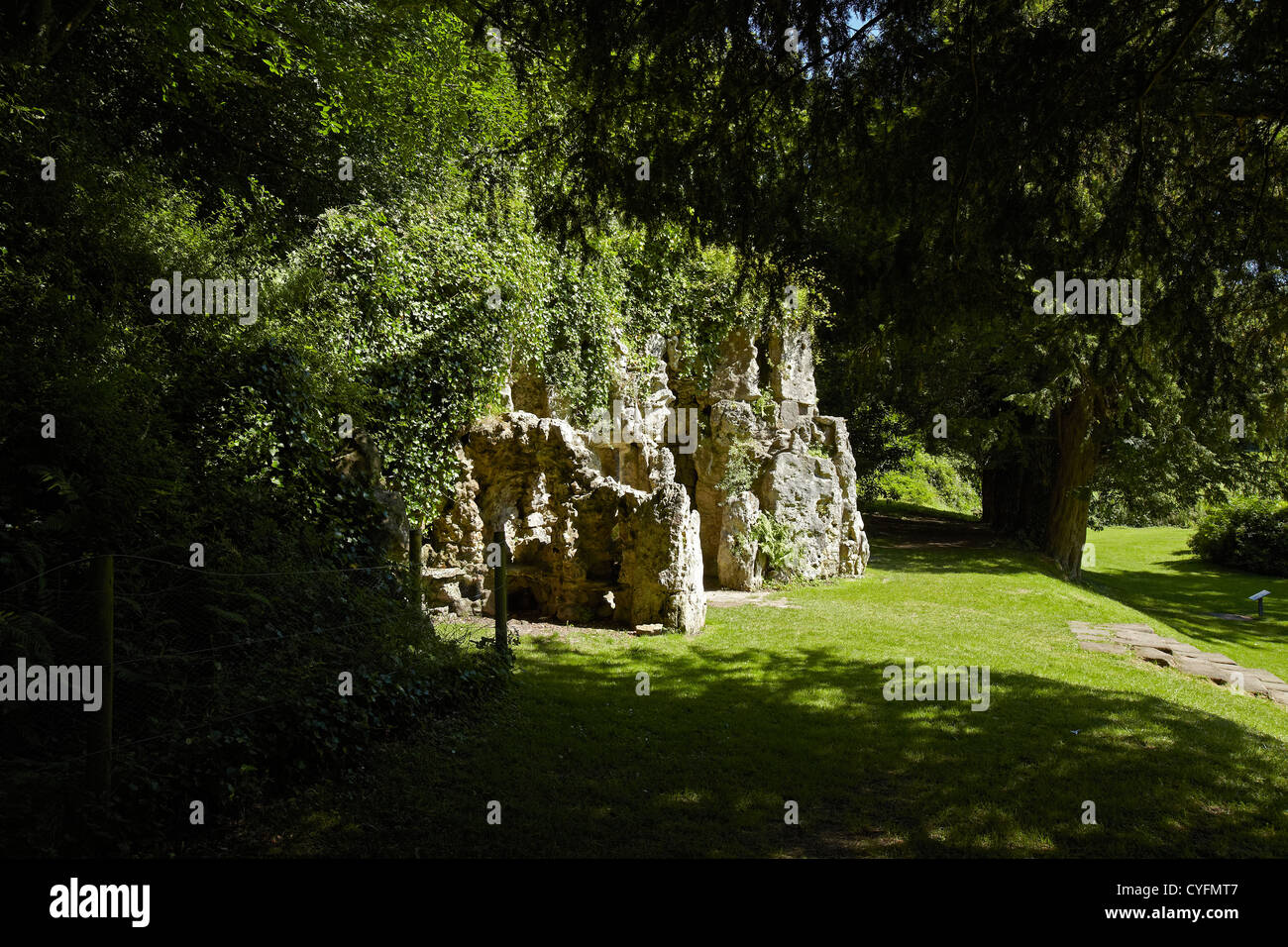 Grotto at Old Wardour Castle, Wiltshire, England, UK Stock Photo - Alamy