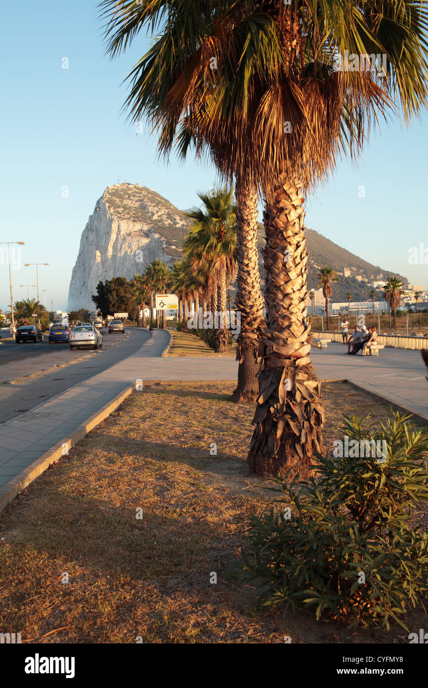 Gibraltar as seen from La Linea de la Concepcion on the Spanish side of ...