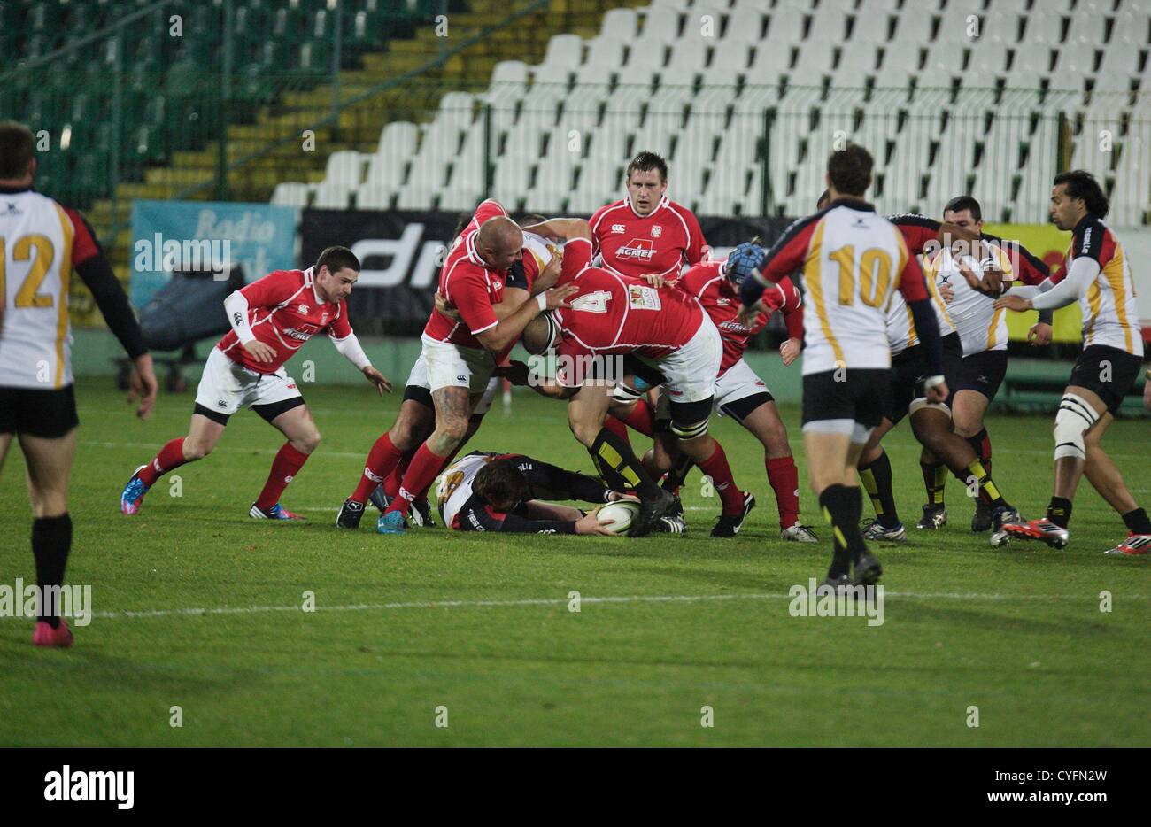 Gdansk, Poland 3rd, November 2012 Rugby FIRA Championship , European ...