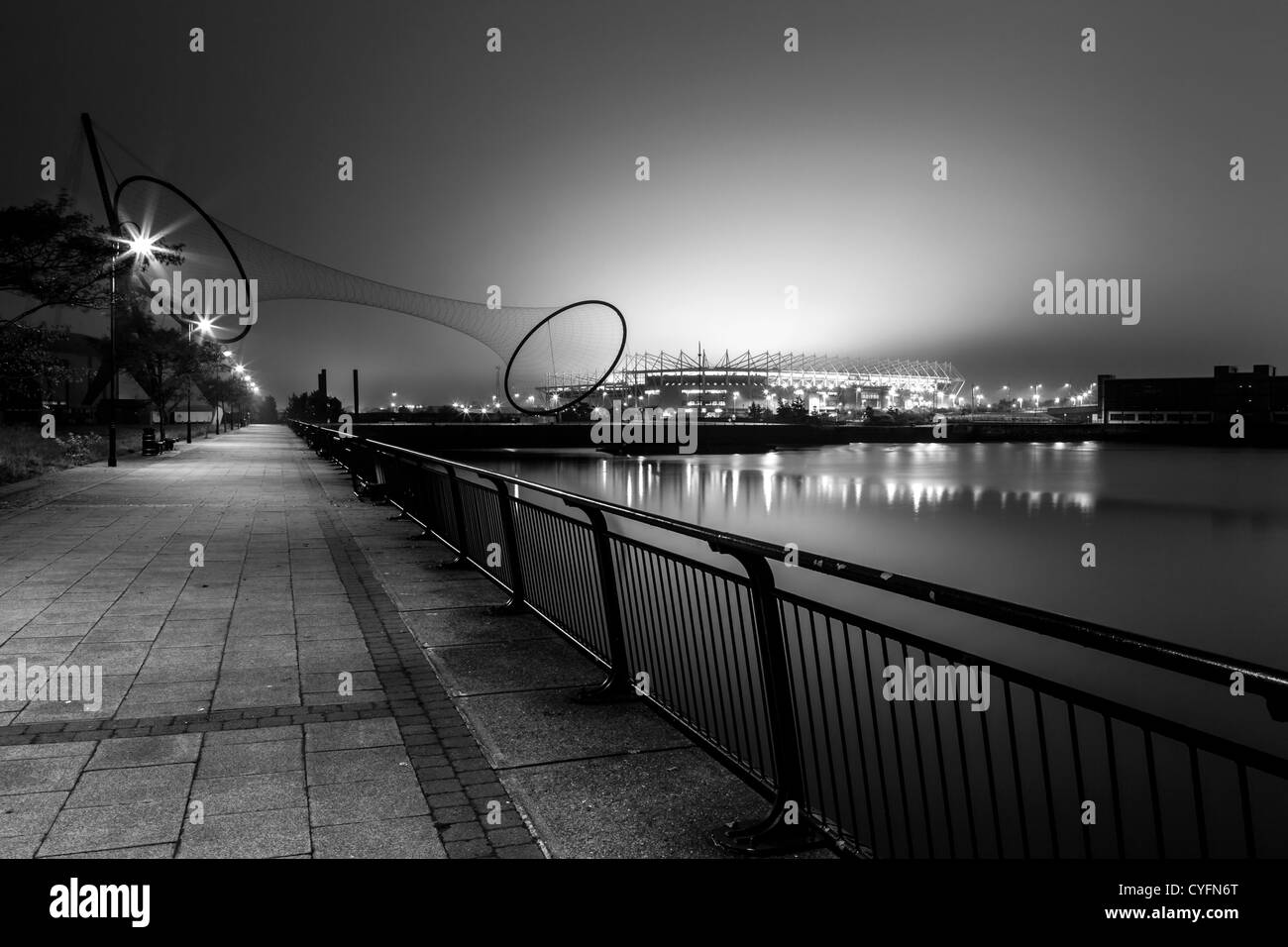 RIVERSIDE STADIUM AT NIGHT Stock Photo - Alamy