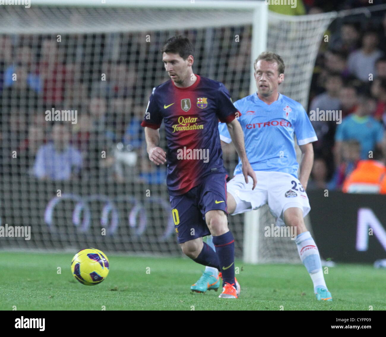 Barcelona, Spain. 3rd November 2012. La Liga. Picture shows Leo Messi ...