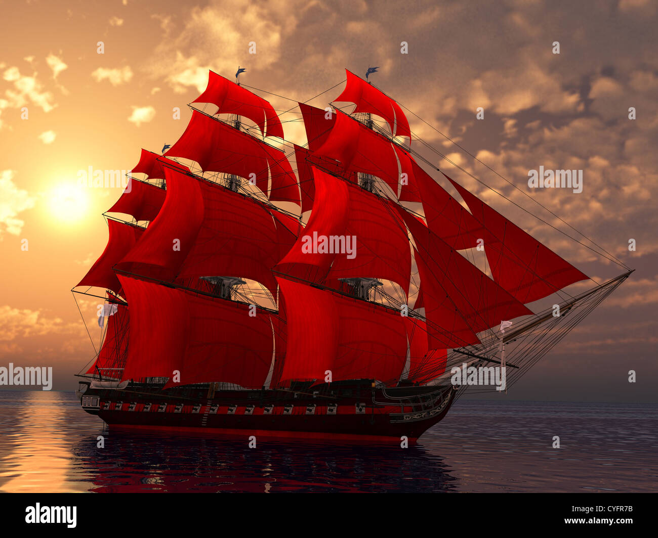 ship in the ocean Stock Photo - Alamy