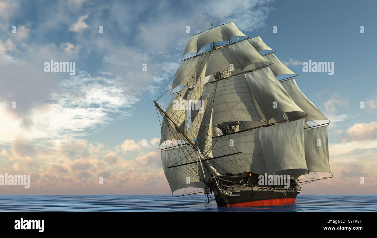 ship in the ocean Stock Photo - Alamy