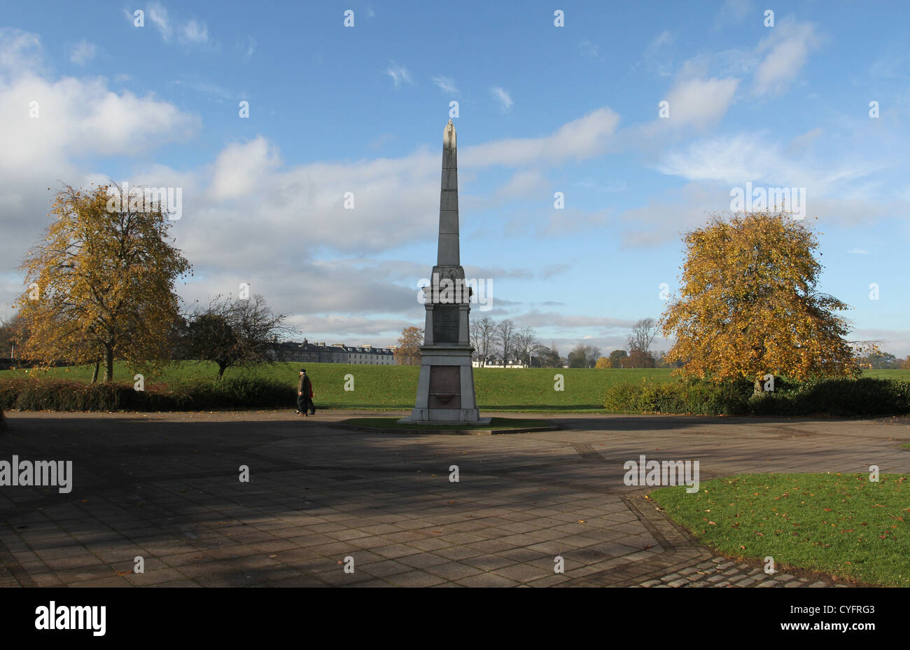 Memorial in North Inch park Perth in autumn Scotland November 2012 ...