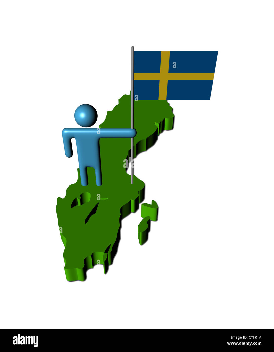 Man swedish flag hi-res stock photography and images - Alamy