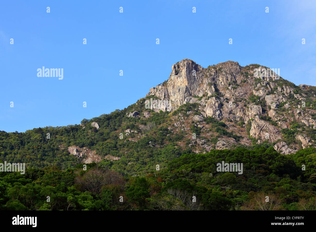 Lion Rock in Hong Kong Stock Photo - Alamy