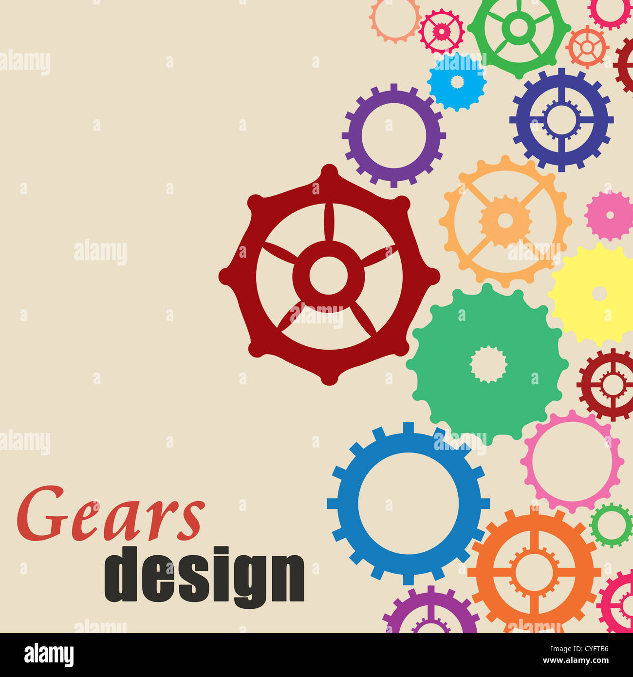 Gears background design with space for your text, vector illustration ...