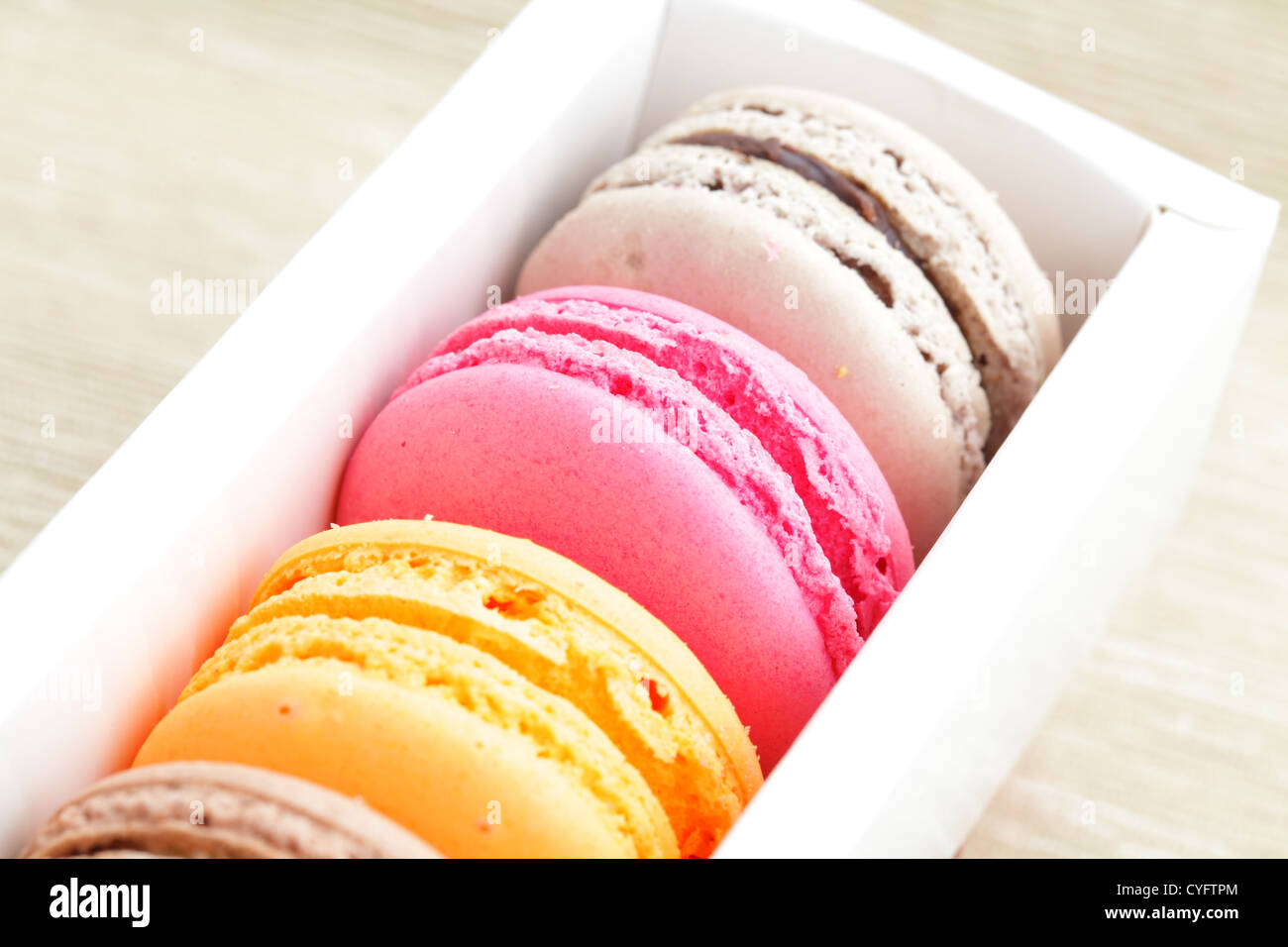macaroon in box Stock Photo - Alamy