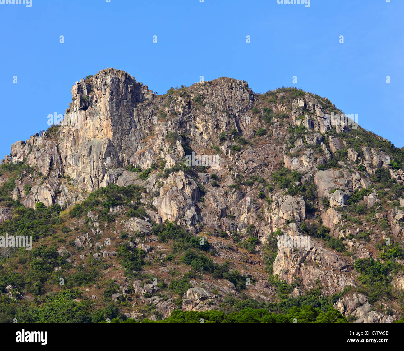 Lion Rock in Hong Kong Stock Photo - Alamy