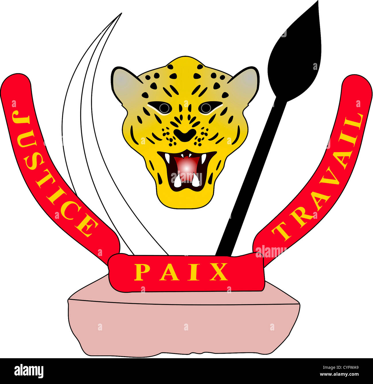 Coat of arms of the Democratic Republic of the Congo Stock Photo - Alamy