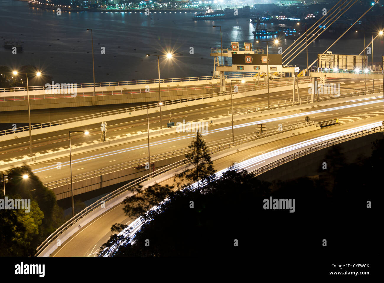 Highway scene in modern city Stock Photo - Alamy