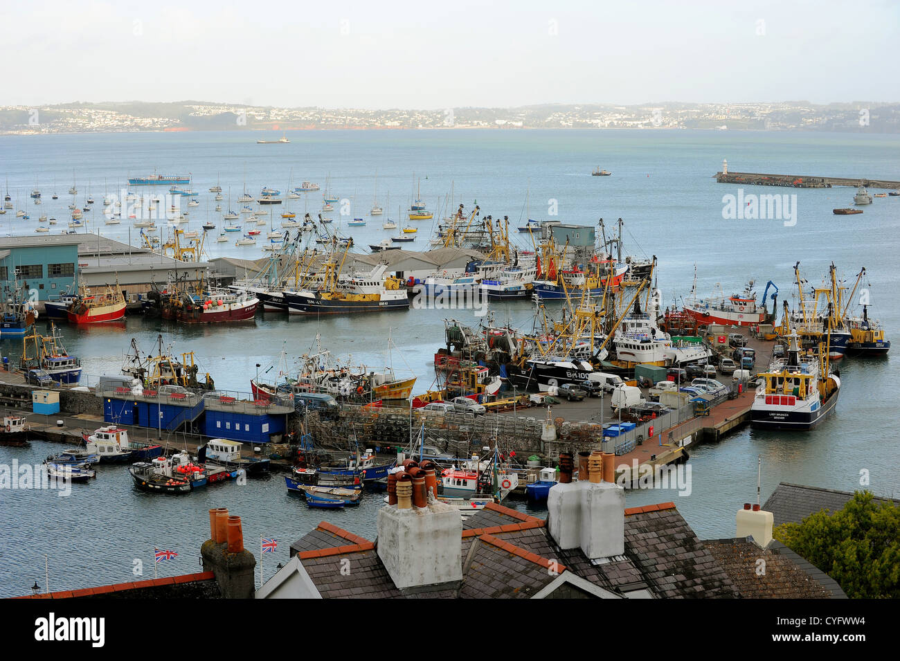 Brixham Harbour in Devon Stock Photo - Alamy