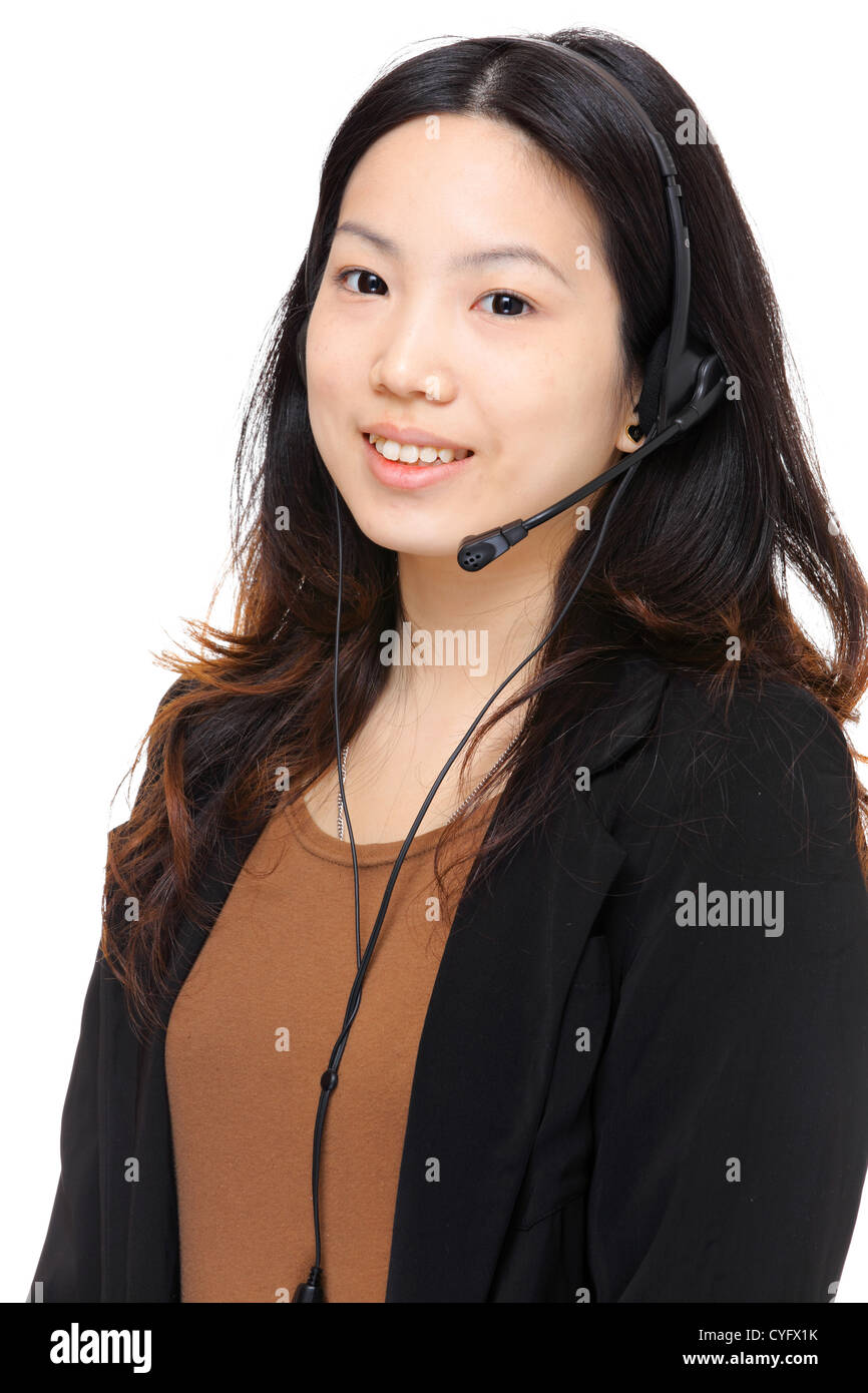 Friendly woman wearing glasses hi-res stock photography and images - Alamy