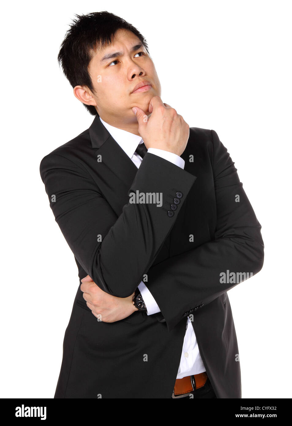 young asian business man thinking Stock Photo - Alamy