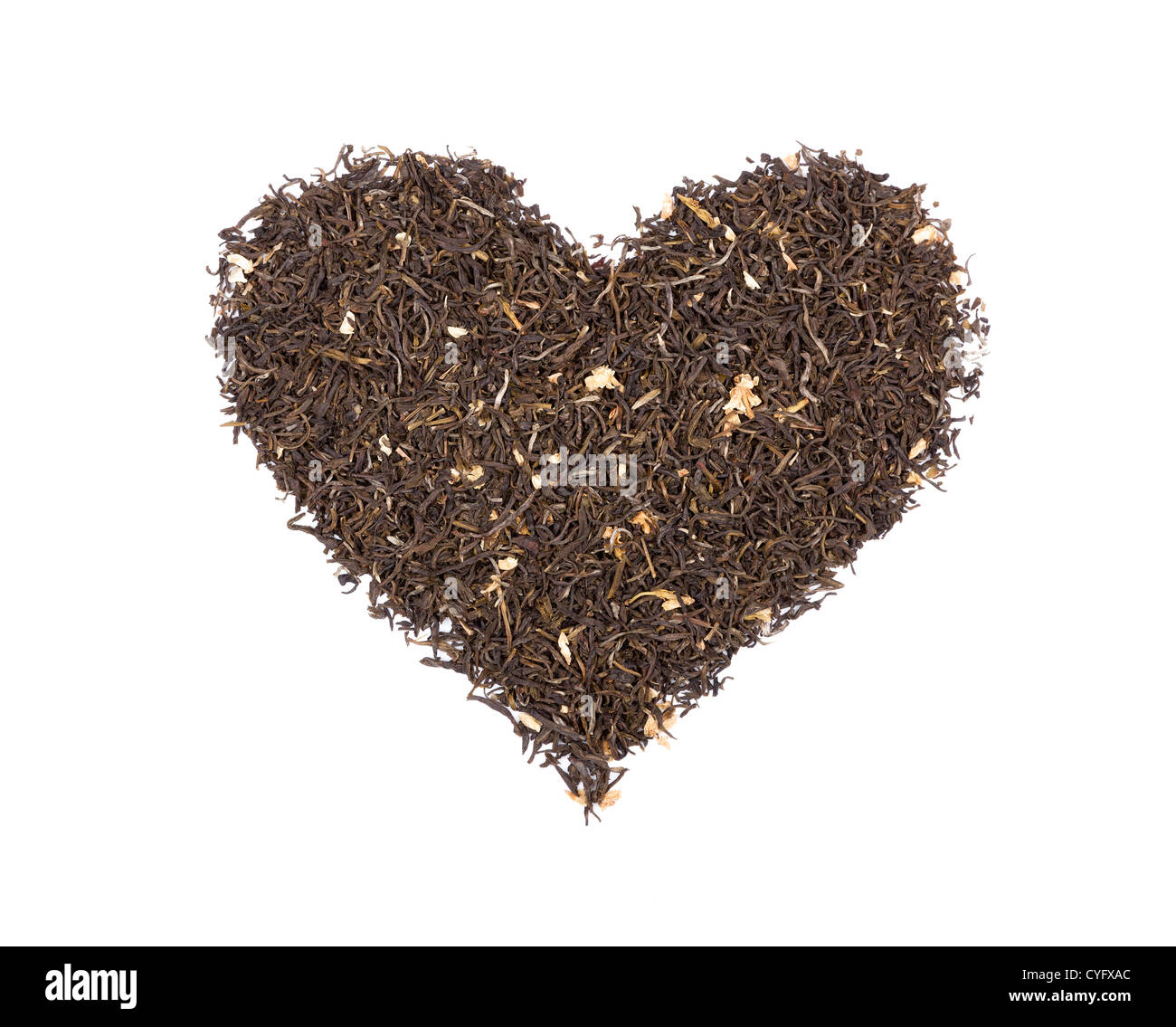Heart symbol composed of green tea. Ideal for REAL tea lovers Stock ...