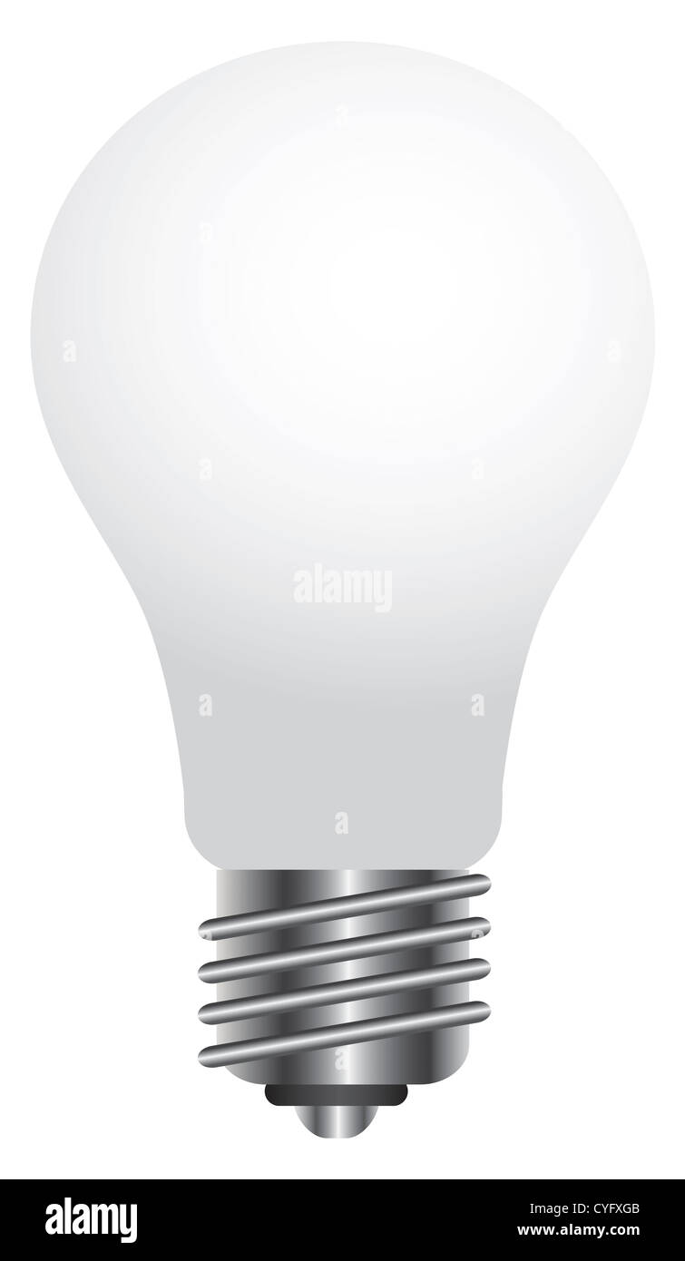 Lightbulb Blank Illustration Isolated on White Background Stock Photo ...