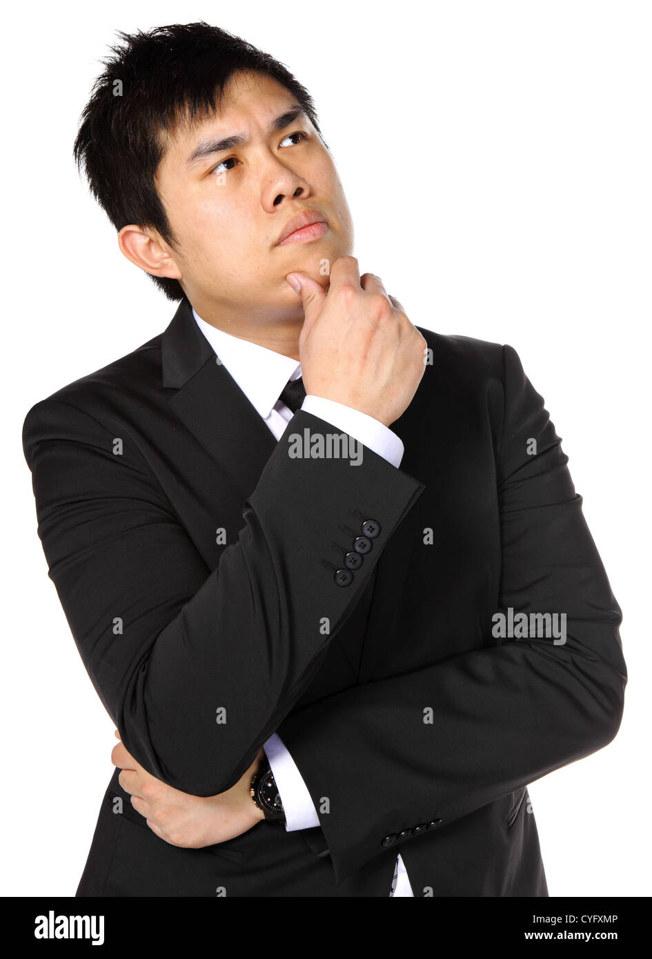 young asian business man thinking Stock Photo - Alamy