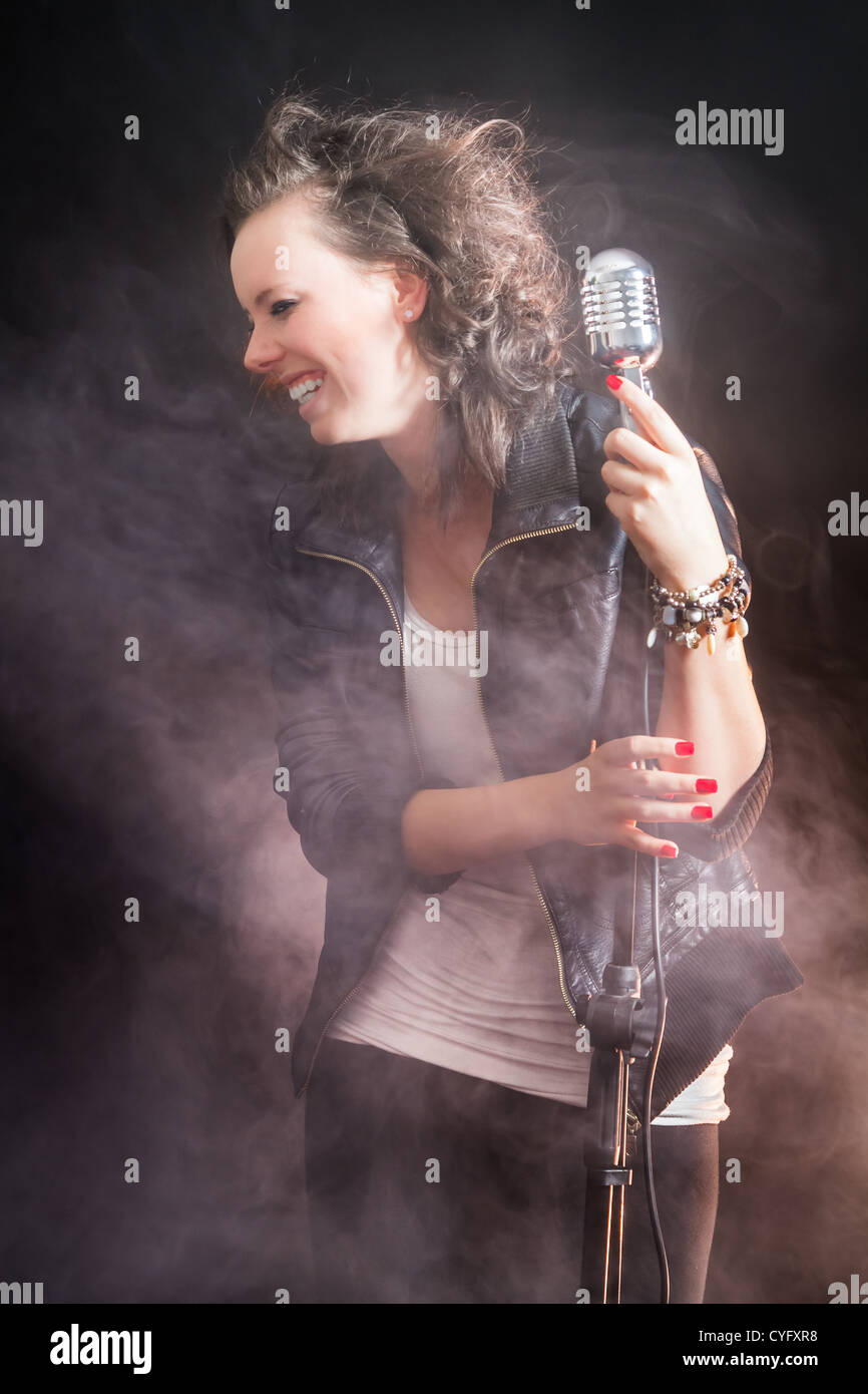 Singer close up on stage hi-res stock photography and images - Alamy