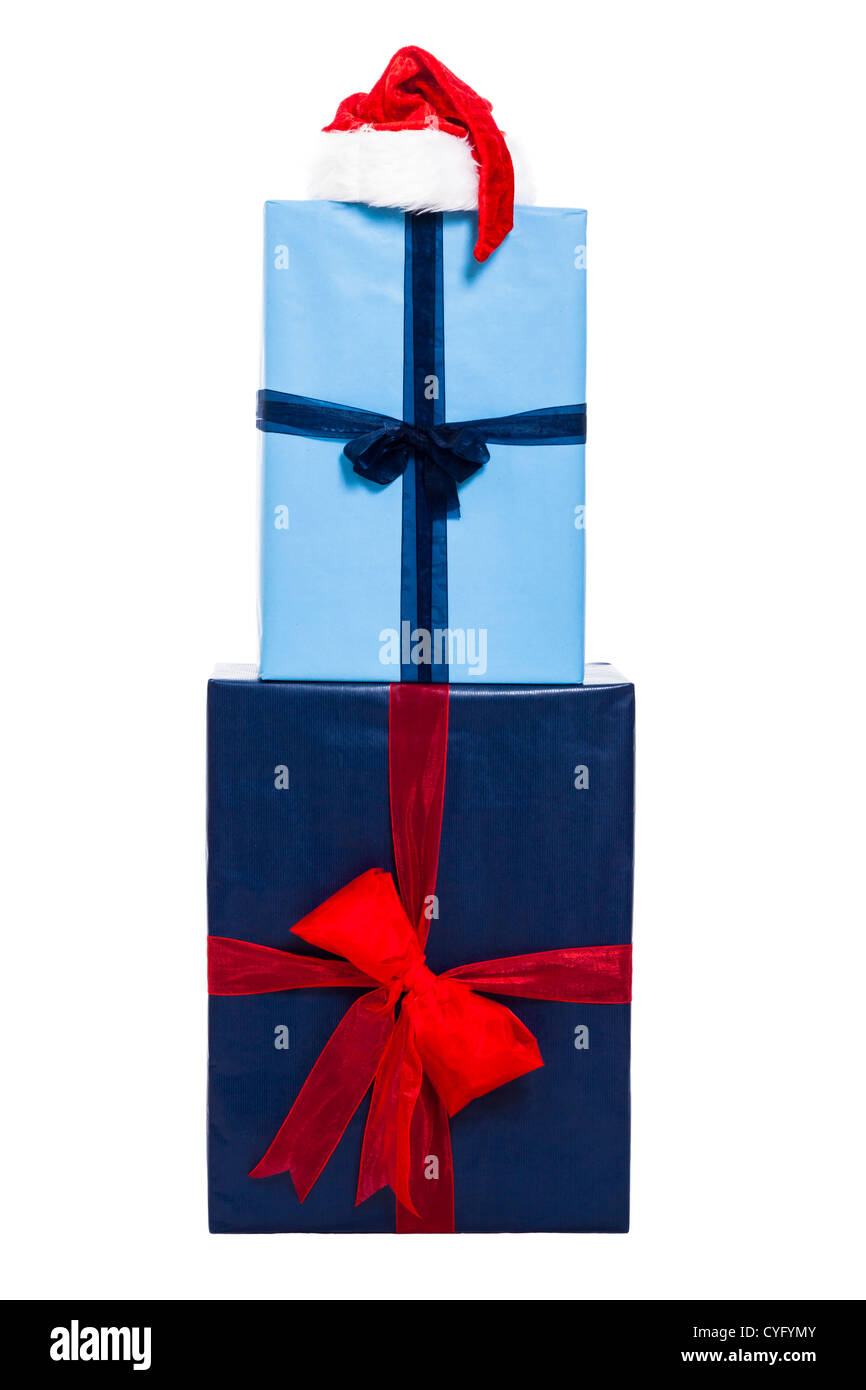 Red blue gift boxes hi-res stock photography and images - Alamy