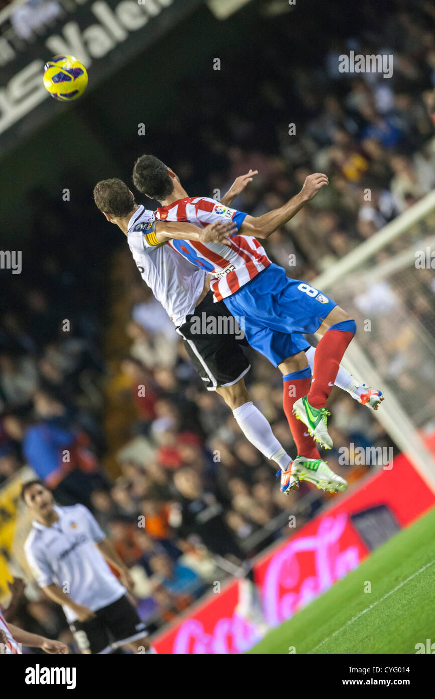 VALENCIA - NOVEMBER 3: Soldado Left & Raul Garcia during Spanish Cup ...