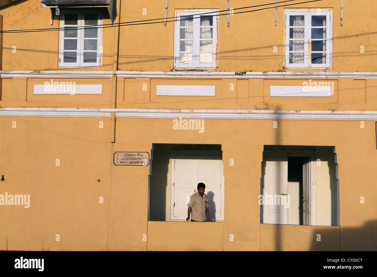 Historic colonial building inside Galle Fort in Sri Lanka Stock Photo ...