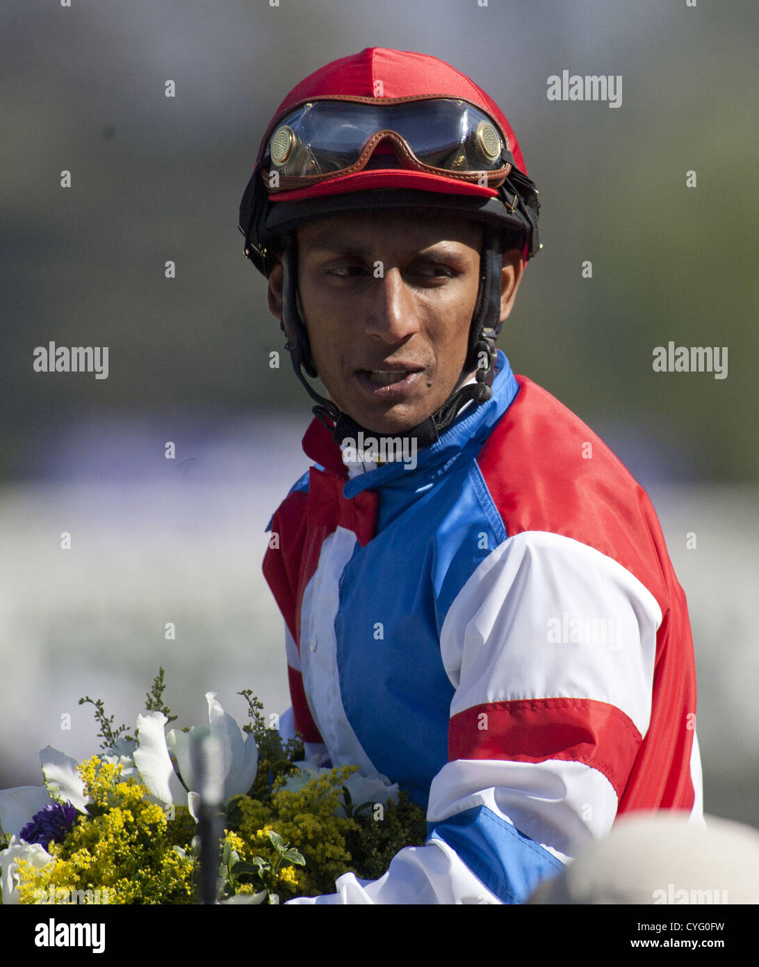 Nov. 3, 2012 - Arcadia, CALIFORNIA, USA - (9) Rajiv Maragh on Groupie ...