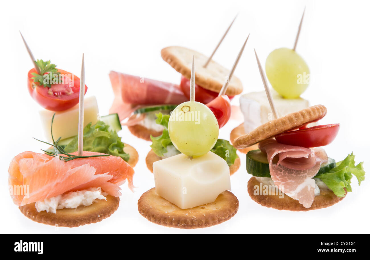 Different Crackers isolated on white background Stock Photo - Alamy