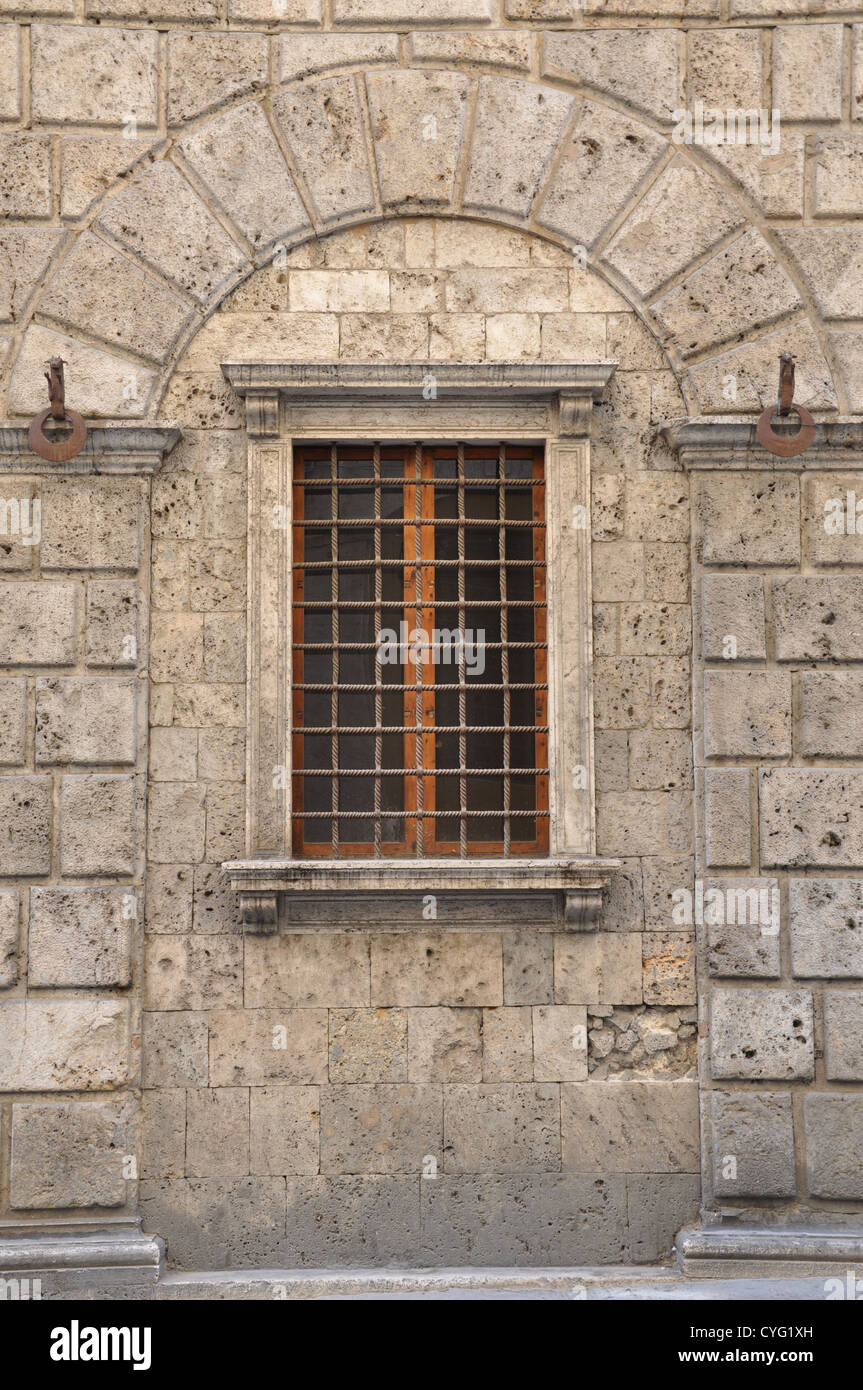 Lattice in a window in stone wall Stock Photo - Alamy