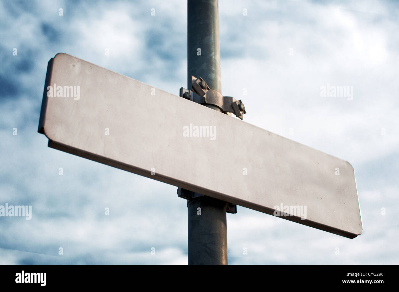 Empty road sign post hi-res stock photography and images - Alamy