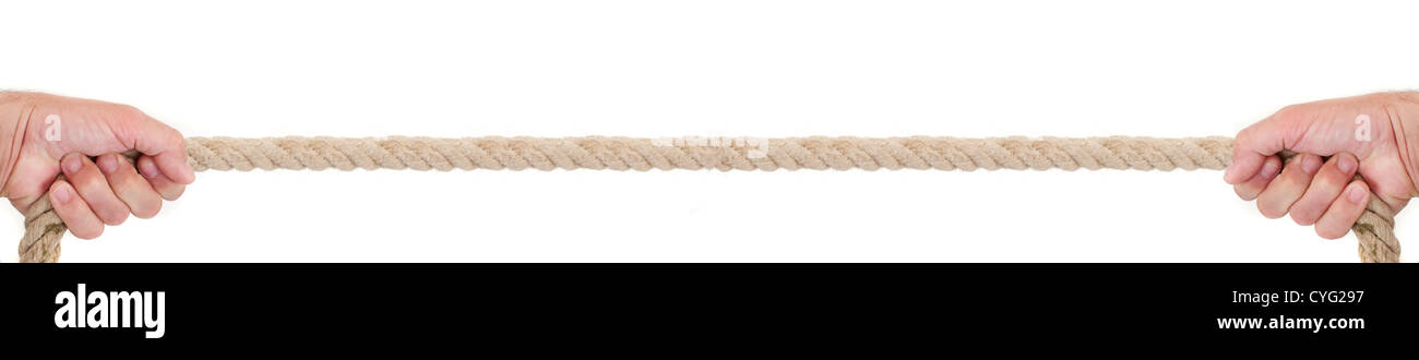 Hand pulling a rope hi-res stock photography and images - Alamy