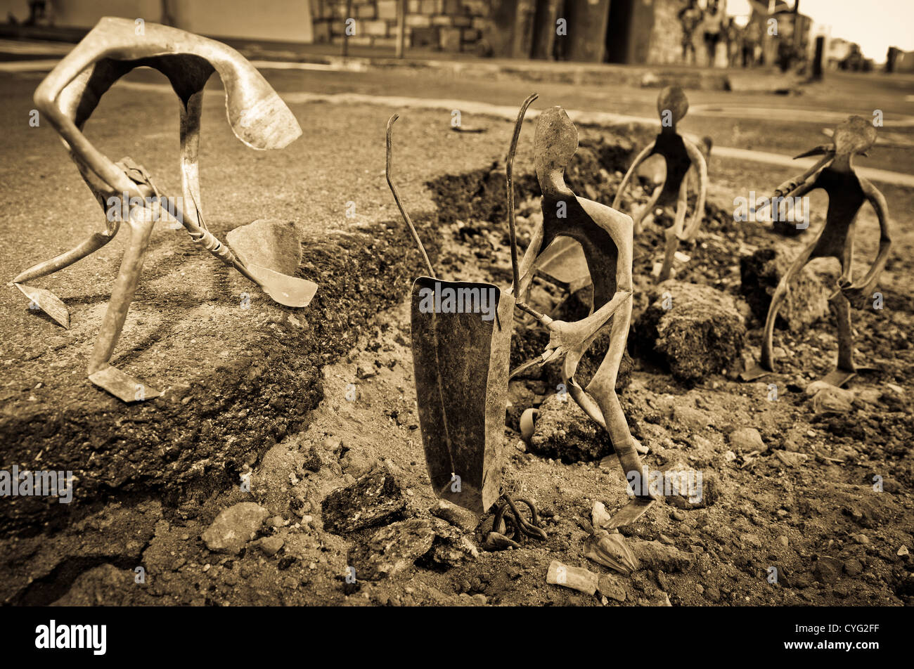 Roadside wire workers Stock Photo - Alamy