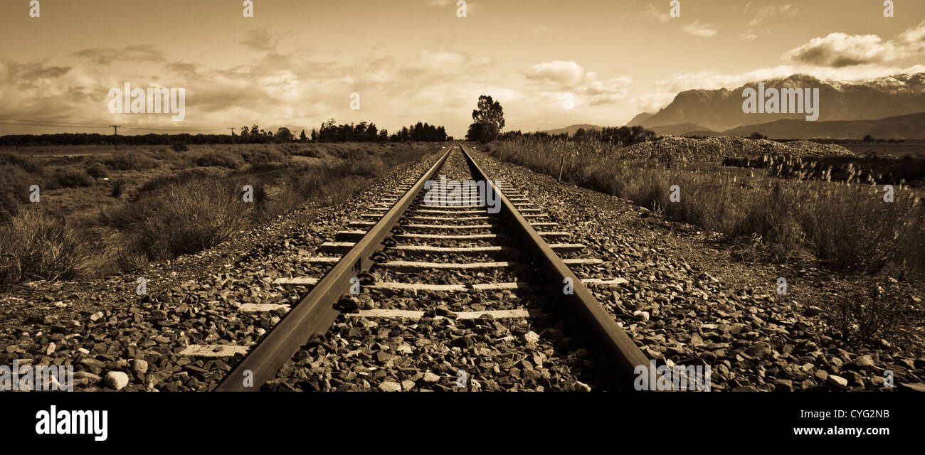Railway lines in the country side Stock Photo - Alamy