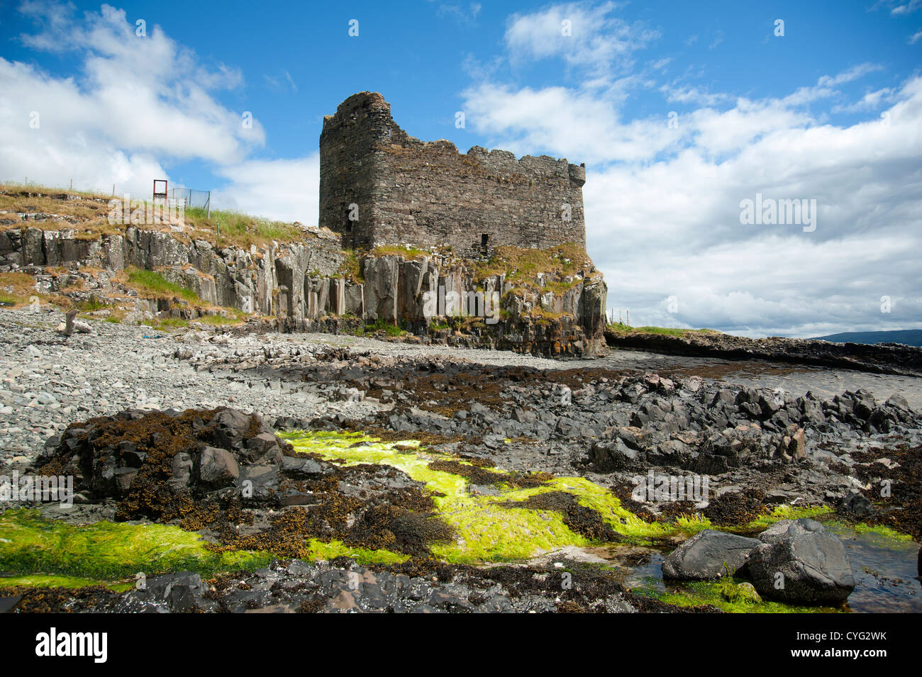 Mingarry Castle at Kilchoan at Ardnamurchan, Lochaber. Scottish West ...