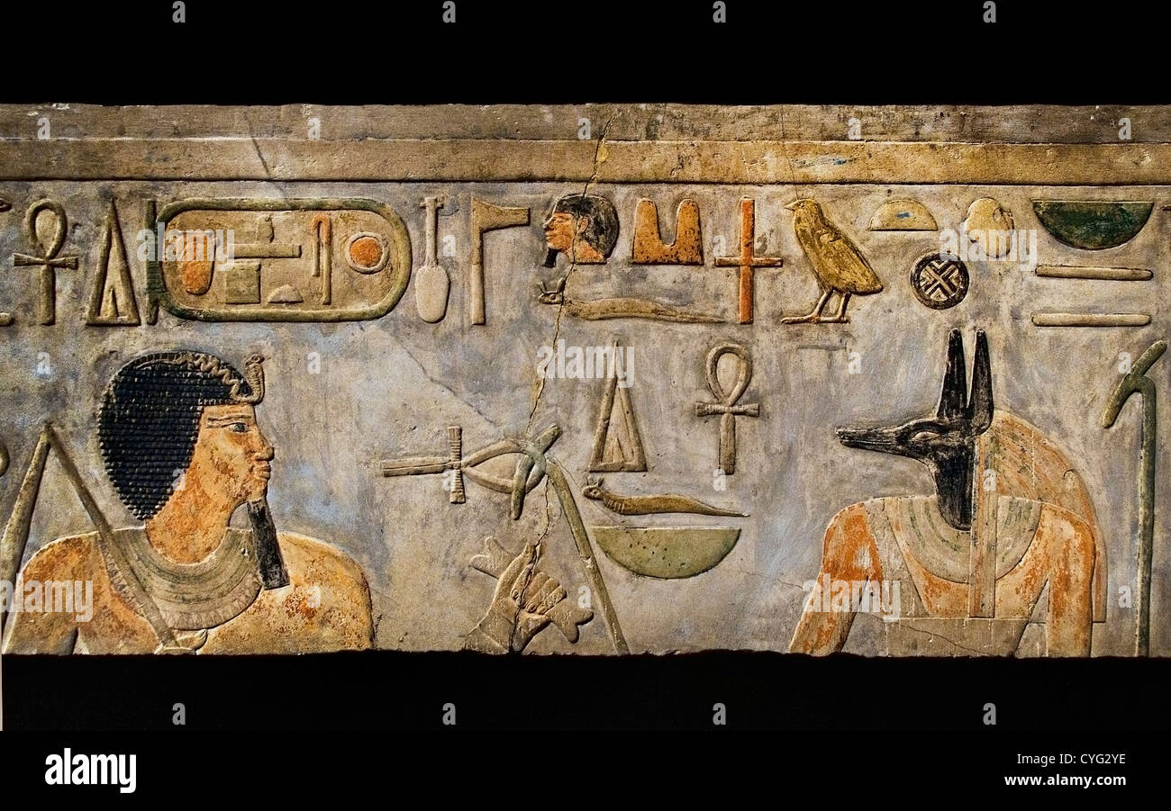 Fragment Relief Decorated Lintel North Pyramid Temple King Amenemhat I ...