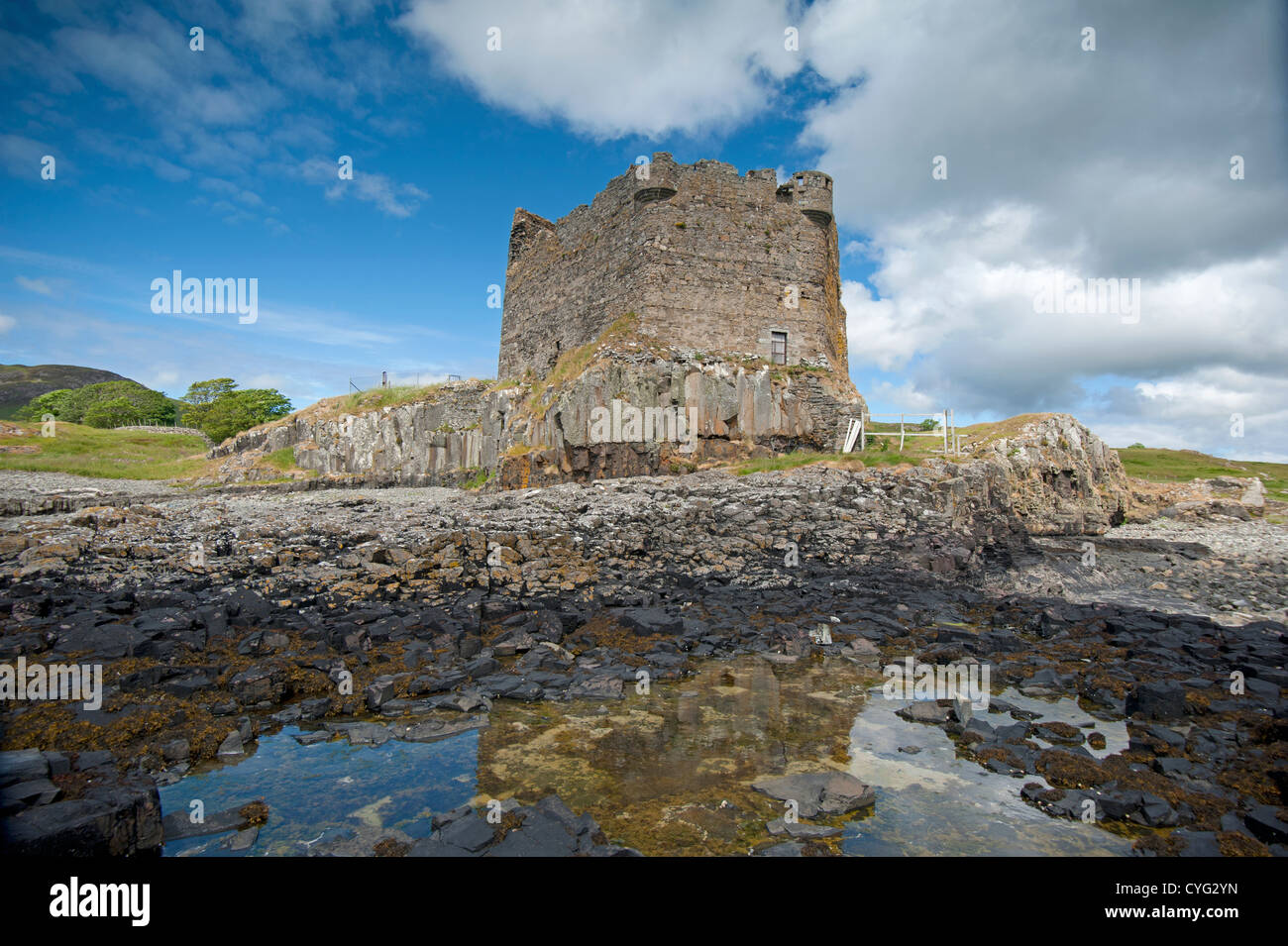 Mingarry Castle at Kilchoan at Ardnamurchan, Lochaber. Scottish West ...