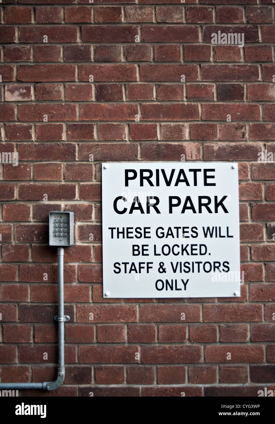 Private Car Park Warning Sign Stock Photos & Private Car Park Warning ...