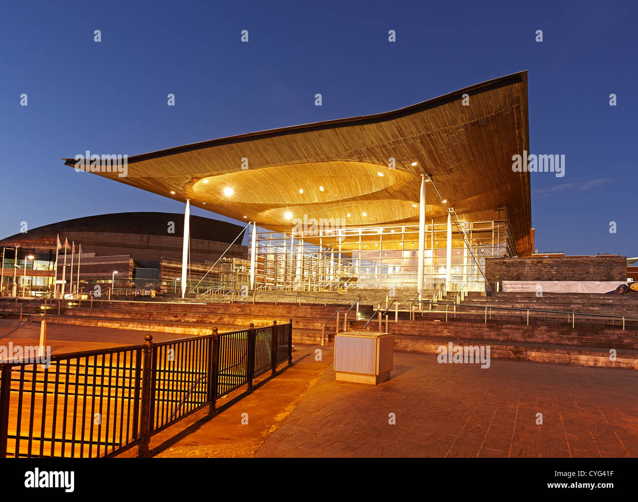 The Senedd, National Assembly Building, Cardiff Bay, Wales, UK Stock ...